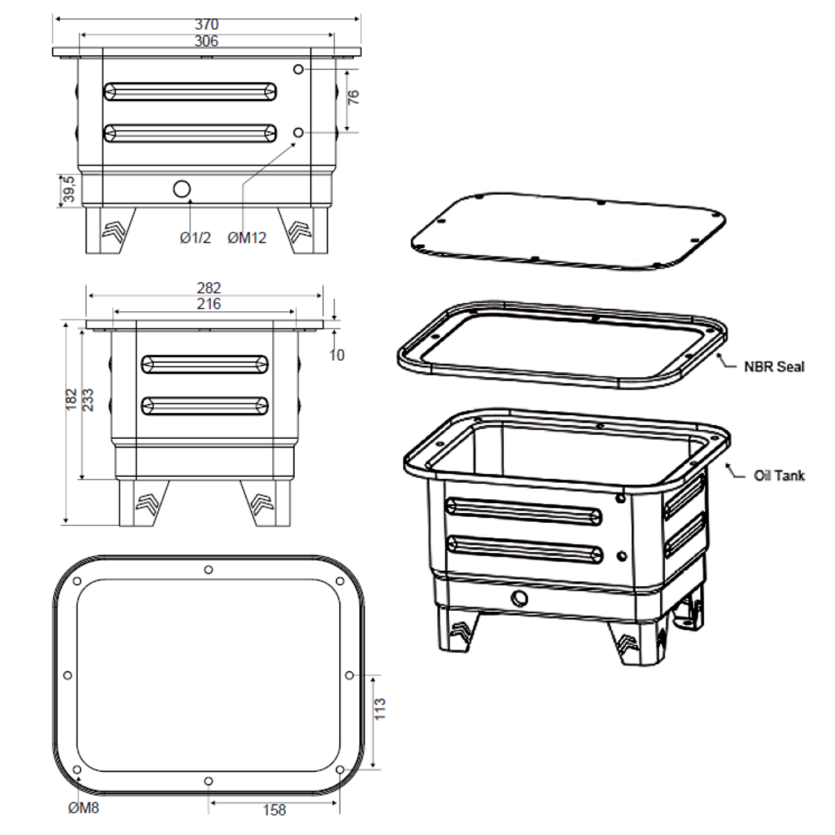 Otto 12 Litre Weldless Steel Tank