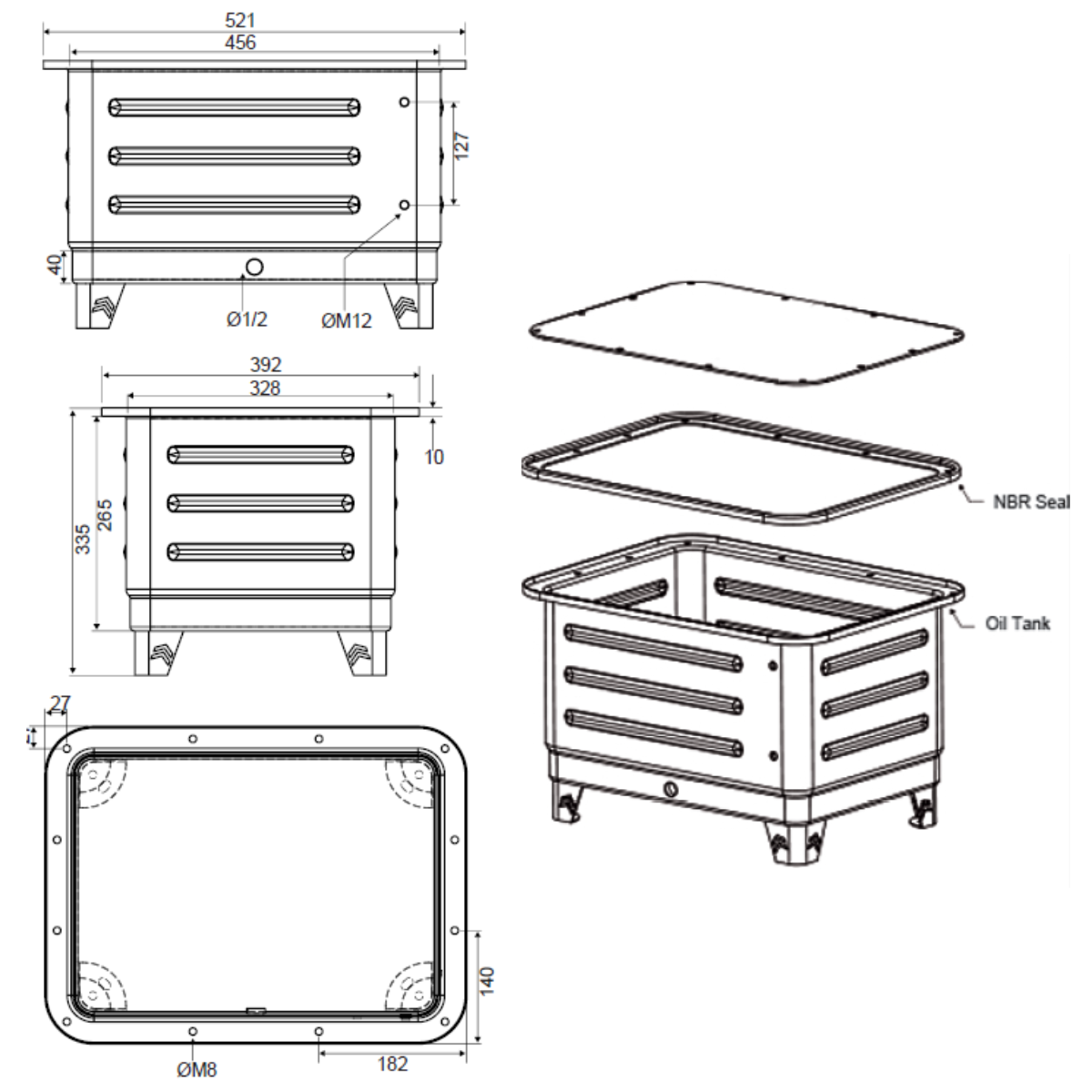 Otto 40 Litre Weldless Steel Tank