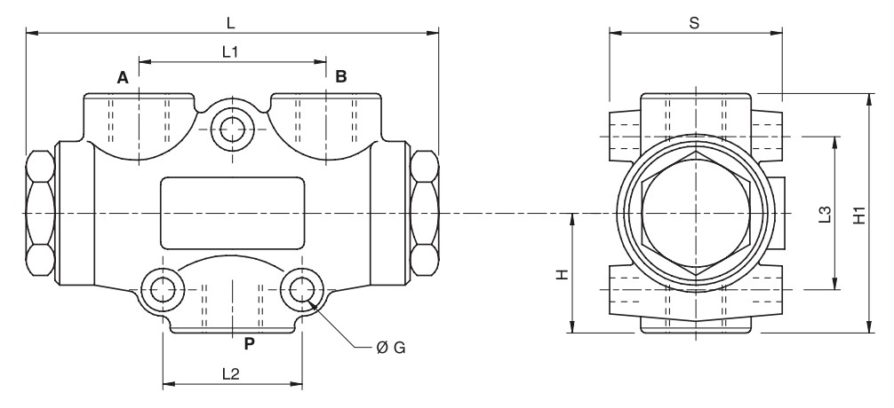 2 Way Cast Iron Flow Divider 1–3 L/min | Flowfit