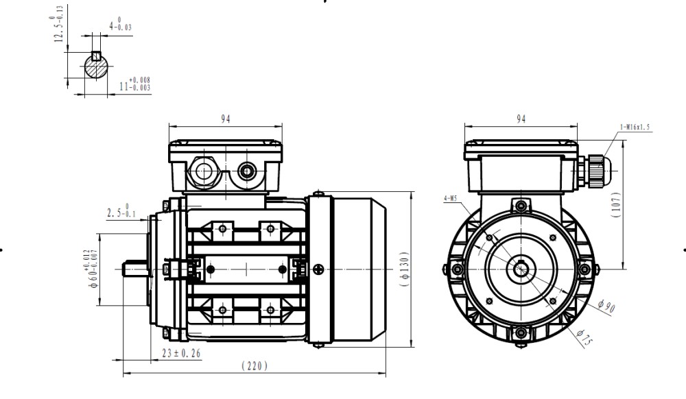 TEC Three Phase 400v Electric Motor, 0.18Kw , D63 Frame, 4 pole 1500rpm ... TEC Three Phase 400v Electric Motor, 0.18Kw , D63 Frame, 4 pole 1500rpm ...
