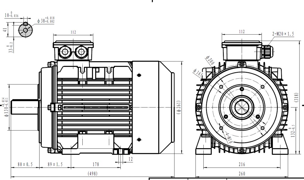 TEC Three Phase 400v Electric Motor, 5.5Kw 4 pole 1500rpm with face and ... TEC Three Phase 400v Electric Motor, 5.5Kw 4 pole 1500rpm with face and ...
