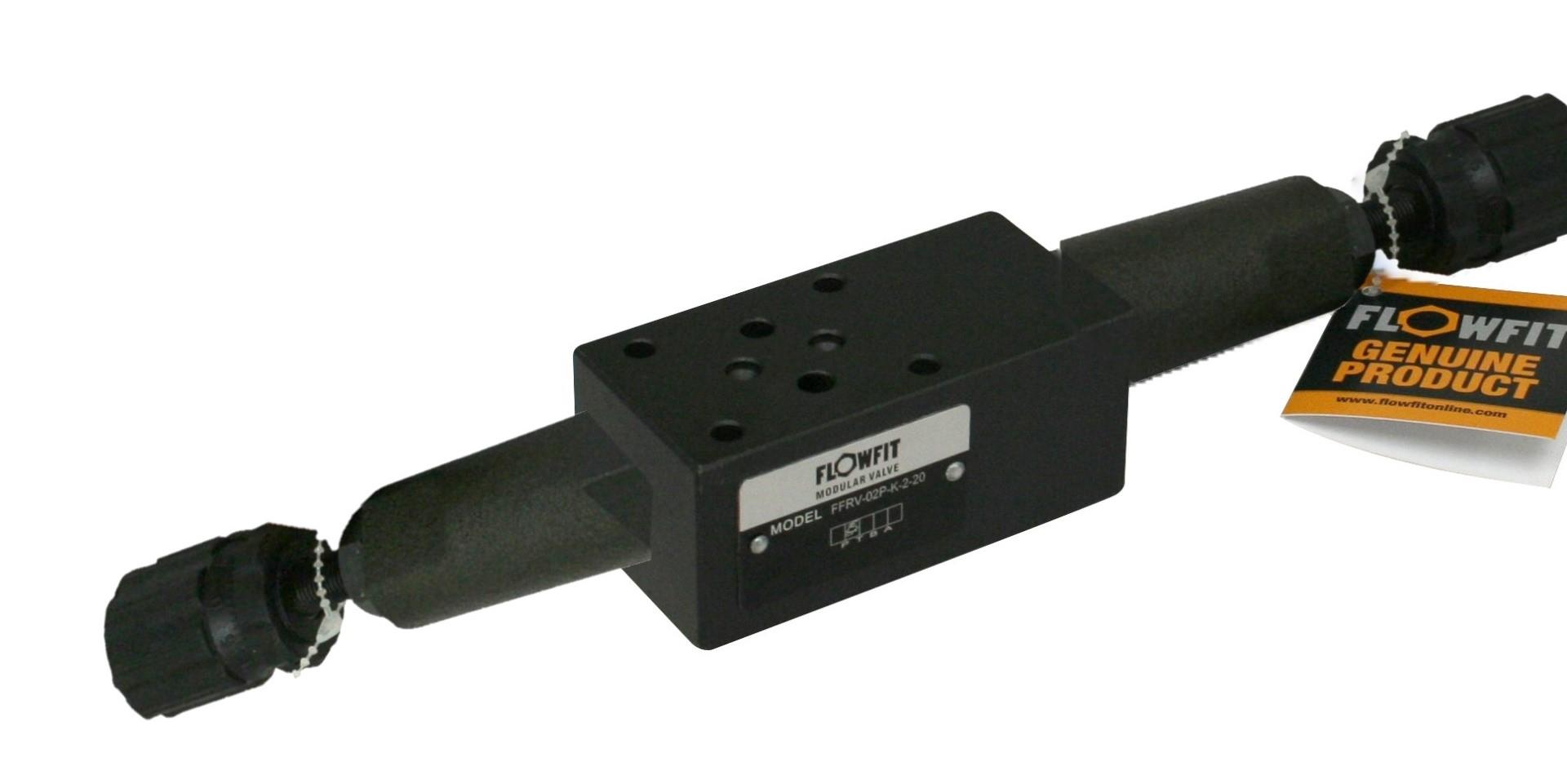 Flowfit hydraulic cetop 3 modular relief valve 70-250 Bar on both the A ...
