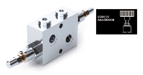 Hydraulic dual cross line relief valve, VMPDI 1/2 handknob | Relief ...