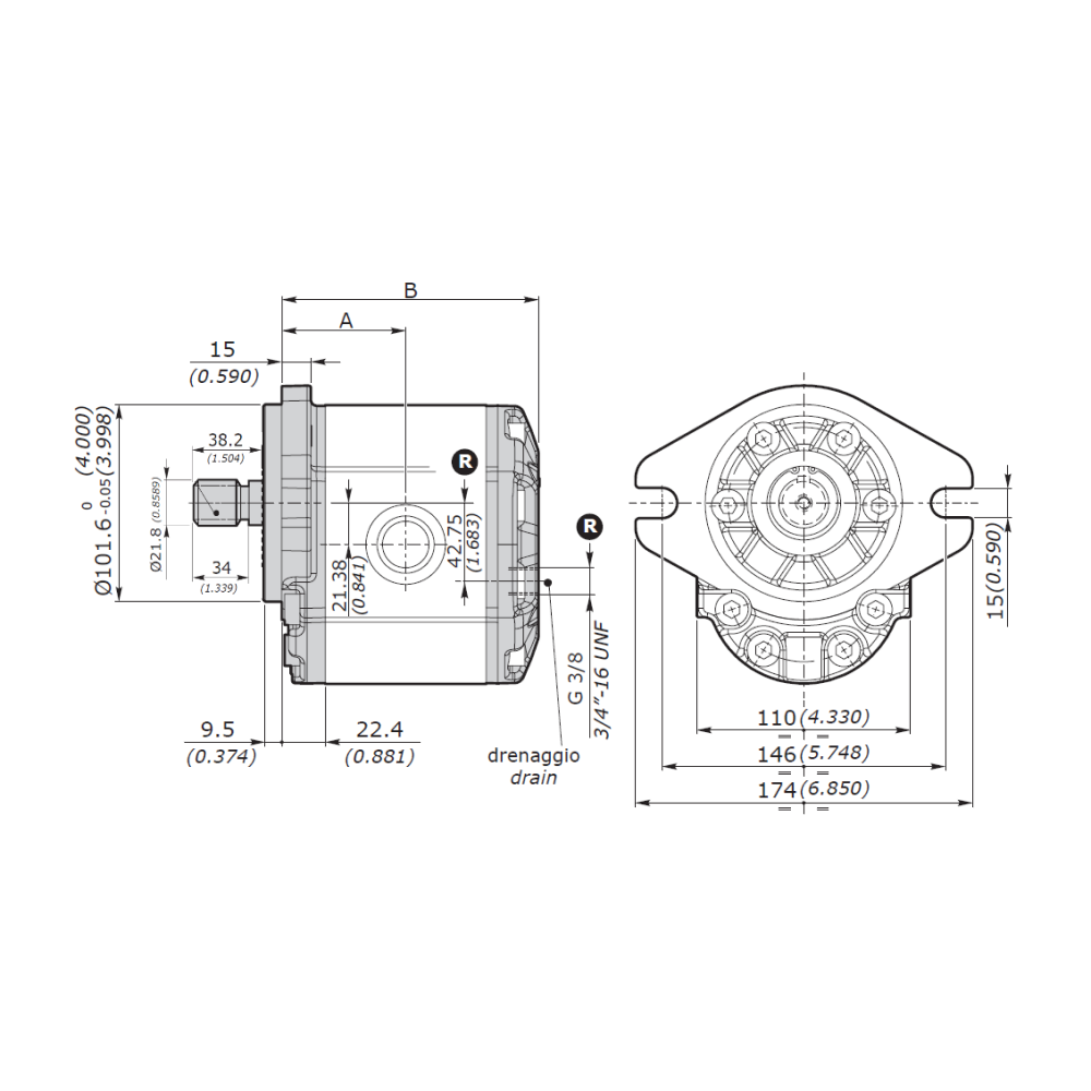 GP3 37.5CC Reversible Gear Motor | Flowfit