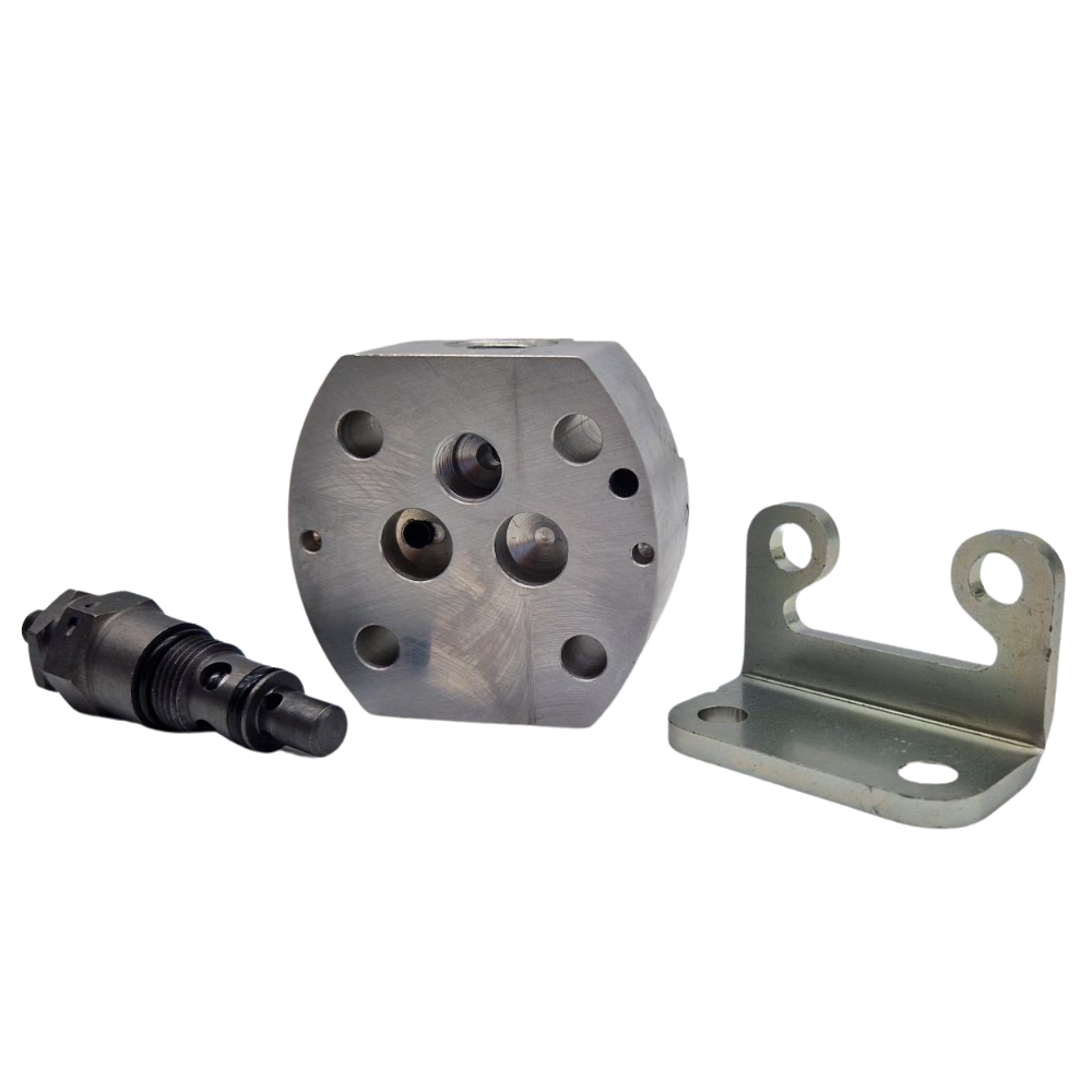 GALTECH 1SF CVU END CAP/BRACKET C/W REPHASING RELIEF AND DRAIN | Flowfit