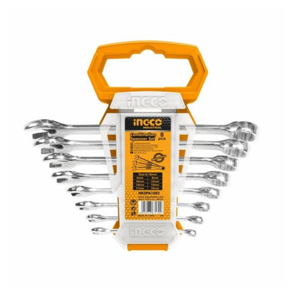 8 Pieces Combination Spanner Set, Ingco HKSPA1082 | Flowfit