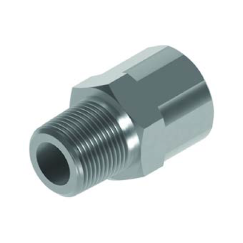 1/8 BSPT x 1/4 BSP M/Fix Fem Ext Hydraulic Adaptor | Flowfit