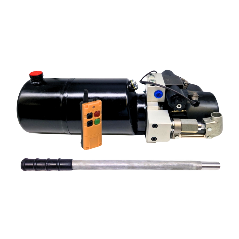 24V DC Double Acting Power Pack 10L Steel Tank, Hand Pump & Wireless