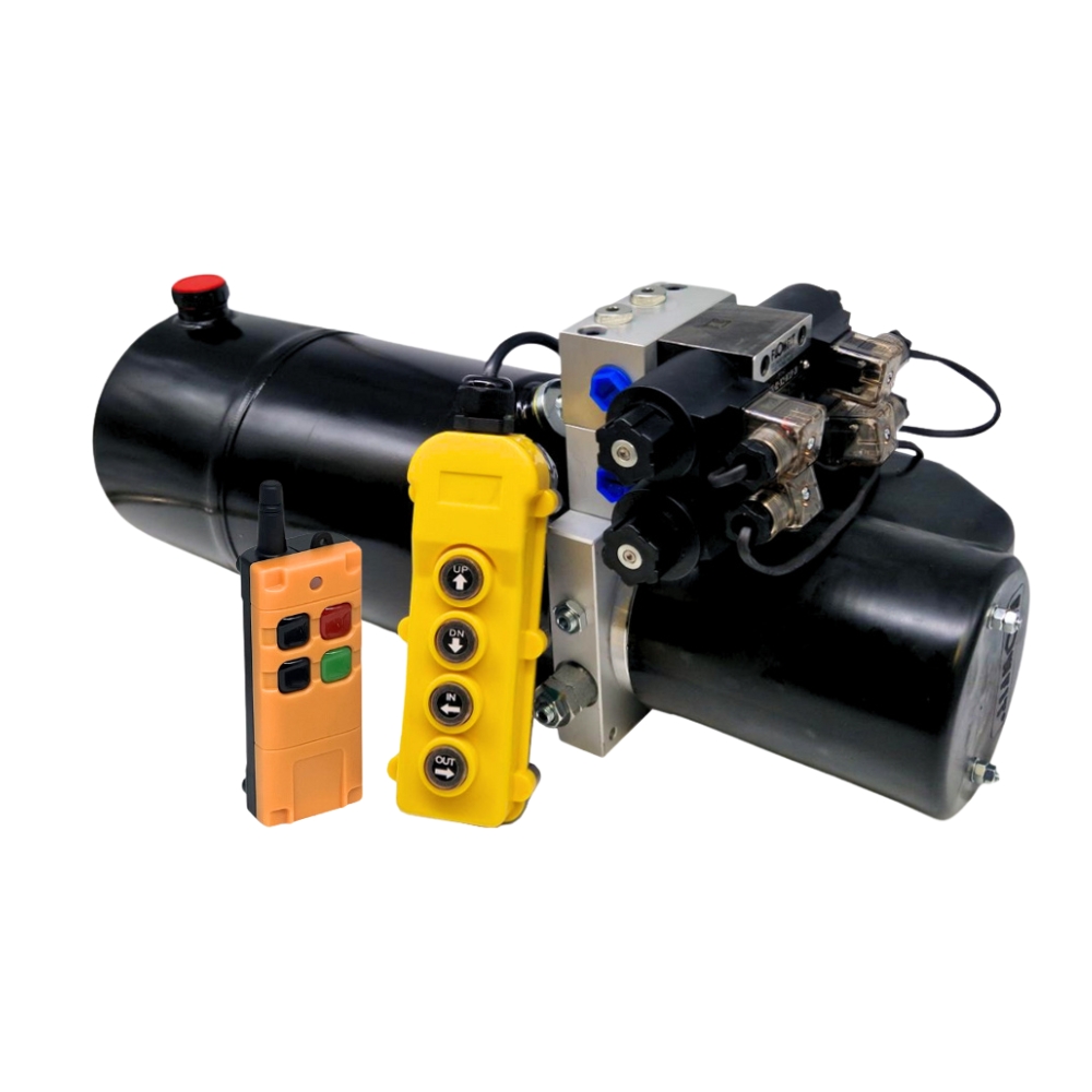 12V DC Double Solenoid Power Pack 10L Tank Wireless Remote | Flowfit