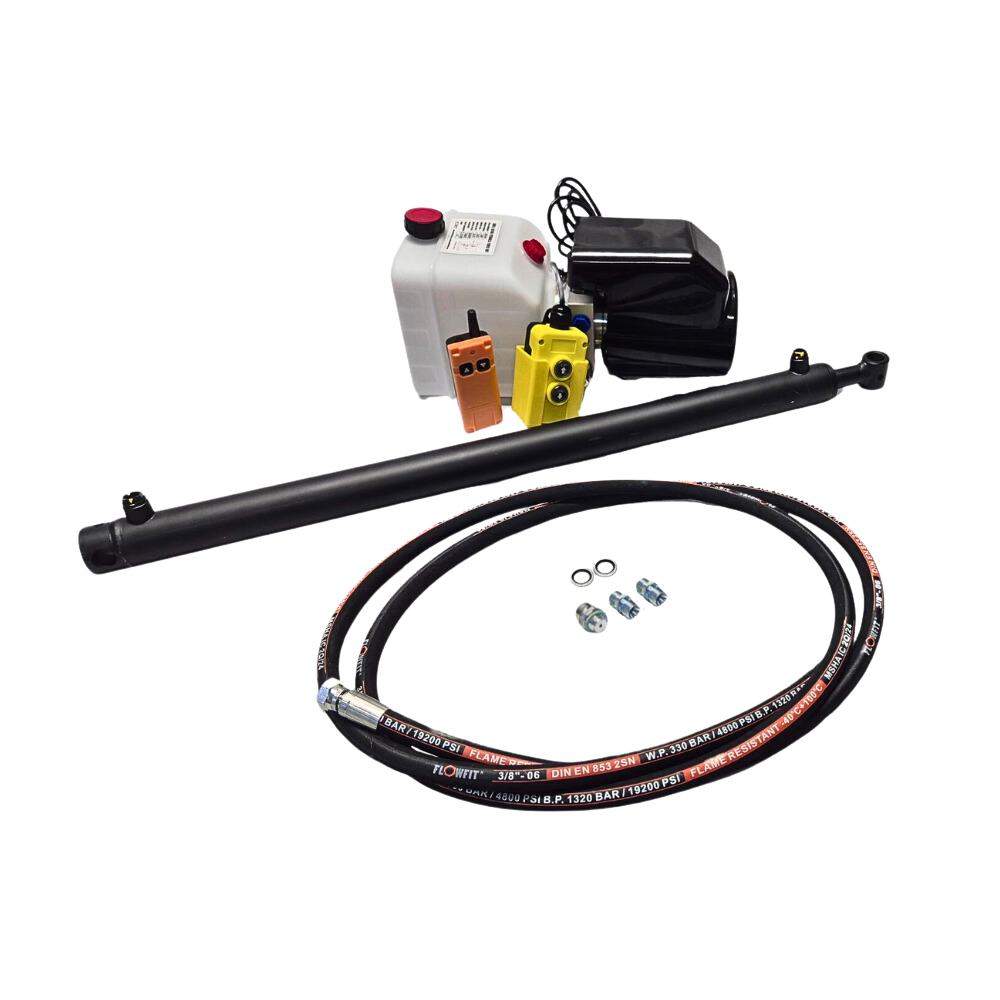12V DC Tipper Kit 7.7T Lift 700mm + Wireless | Flowfit