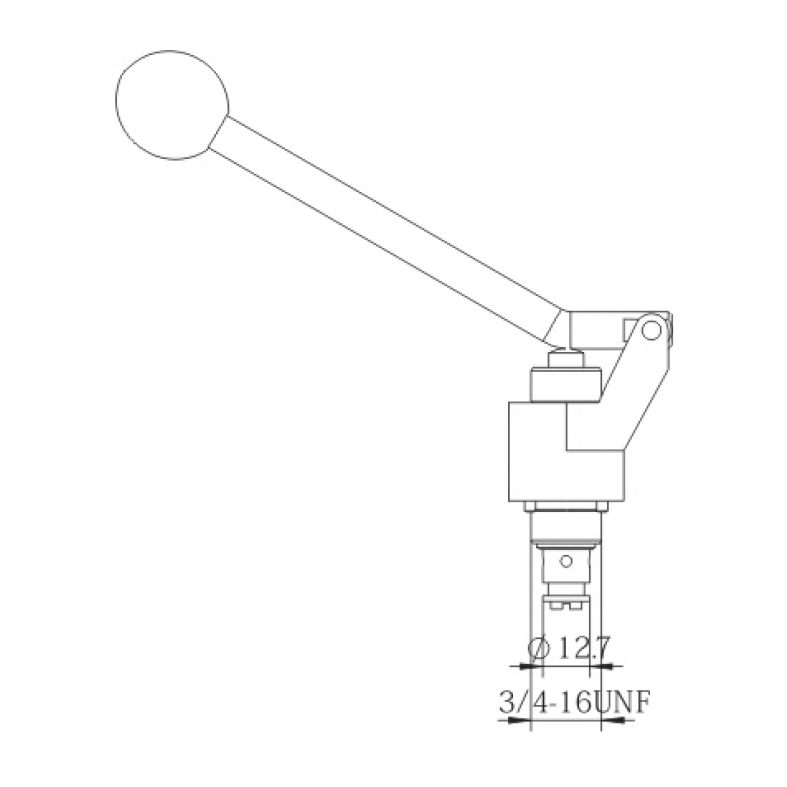 Manual Lowering Valve TMRV-08, 3/4-16UNF, Ø12.7 | Flowfit