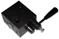 Motor mounted, lever operated control valve c/w 3 position detent kit ...