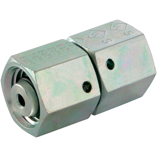 Hydraulic Tube Swivel/Straight Coupling, 18mm x 16mm, L/HD