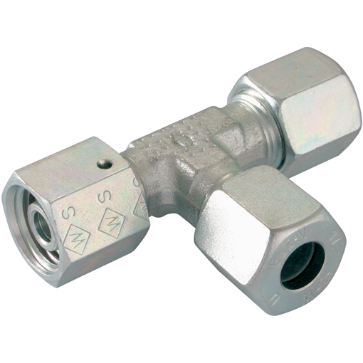 Hydraulic Tube Swivel Coupling, Adjustable Run Tee, M30x2 Metric x 22mm ...