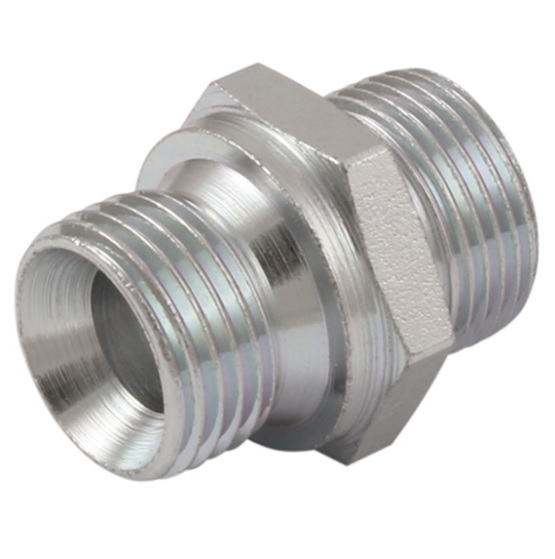 Hydraulic Tube DIN 2353 Body Only Fitting, Male Stud Coupling, BSPP, 60° Cone, 1/2" BSPP x 16mm ...