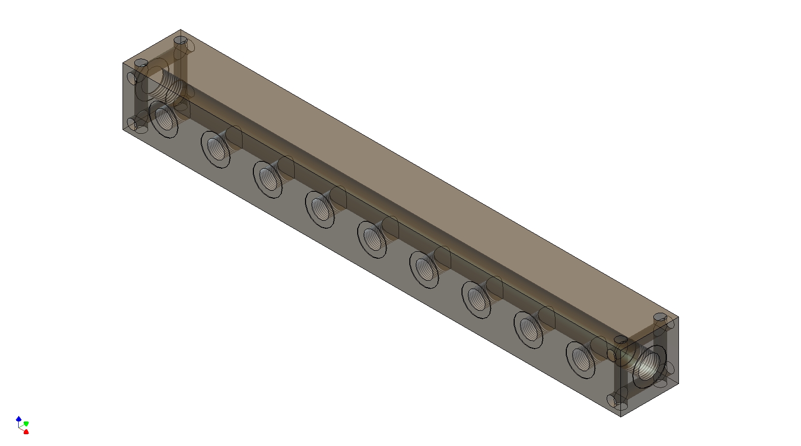 Hydraulic Parallel Scheme Manifold, 9 Station, 1/2 BSP inlet ports 3/8 ...