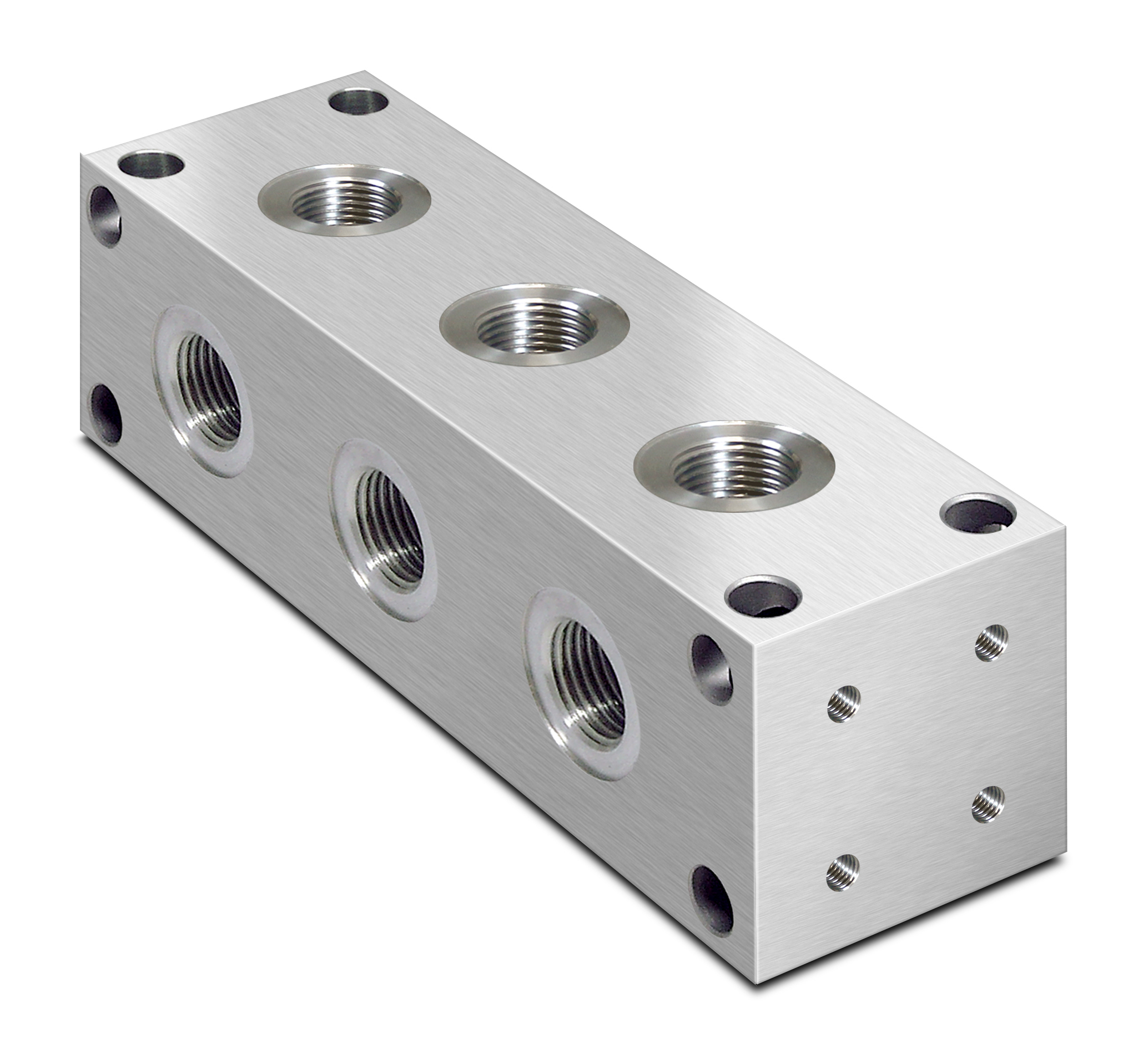 Oleorama Hydraulic L Type Manifold, 3 Station, 1/2 BSP inlet ports 1/2 ...