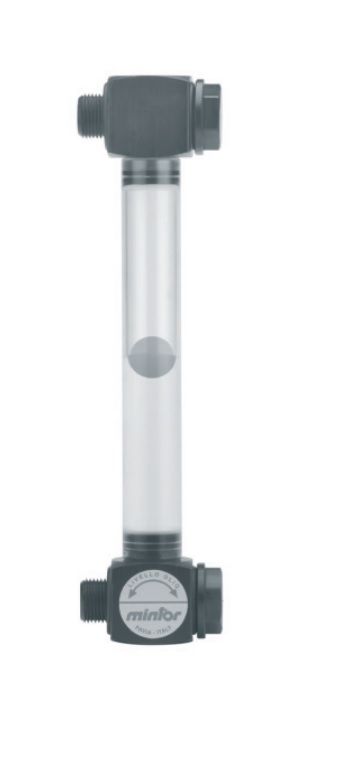 Hydraulic vertical level indicator with double thread, 3/8 BSP, L=1000 ...