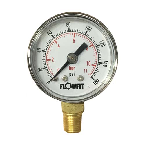 63mm Dry/Pneumatic Pressure Gauge 0-3000 PSI|Flowfit|PG63RDRY03000PSI