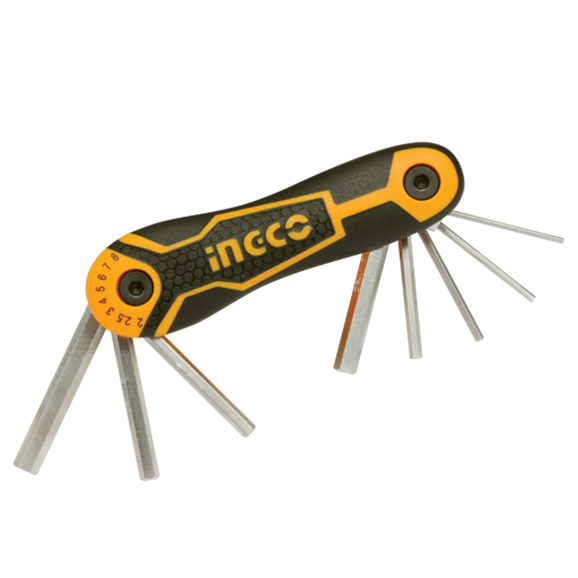 Ingco Metric Pocket Allen Key 8 Pieces | Allen Keys | Industrial Hand Tools